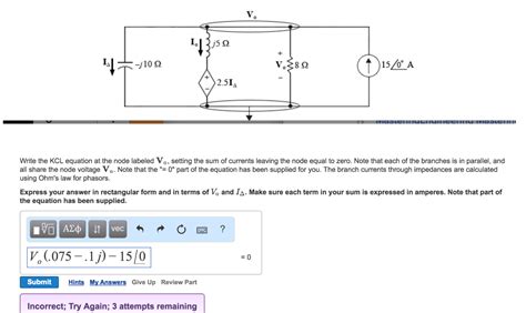 Solved Part A Use Phasor Methods To Transform A Circuit From Chegg