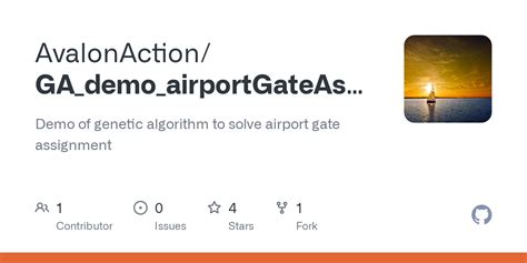 github avalonaction ga demo airportgateassignment demo of genetic algorithm to solve airport