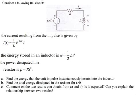 solved consider a following rl circuit e t the current