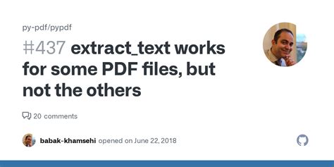 extract text works for some pdf files but not the others · issue 437 · py pdf pypdf · github