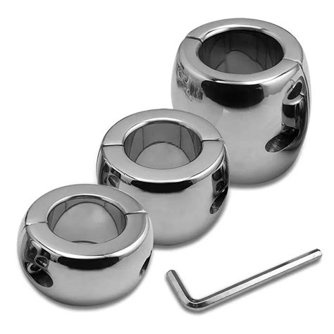 Heavy Ball Stretcher Scrotal Bondage Stainless Steel Male Cock Cage Penis Ring Metal Chastity