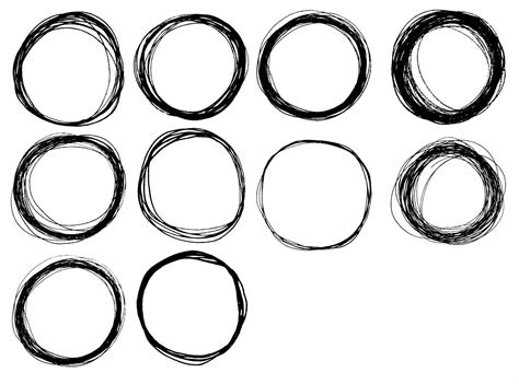 10 Scribble Circle PNG Transparent OnlyGFX