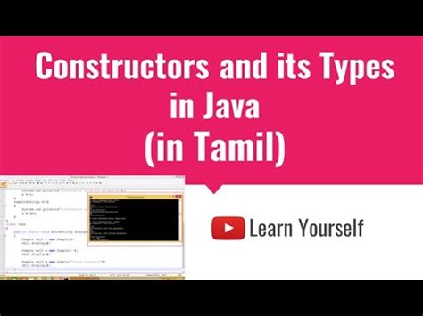Constructors In Java Types Of Constructors Java Tutorial Java For