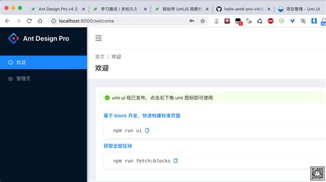 ant design pro v4 基于角色的权限访问控制实战教程 3 使用 umi ui 创建项目 求知久久 分享最新最流行最实用的 web 前端与后端视频