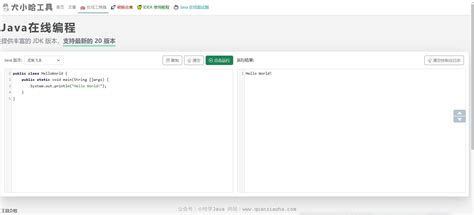 java 在线编程工具上线 直接编译运行java代码 犬小哈 博客园