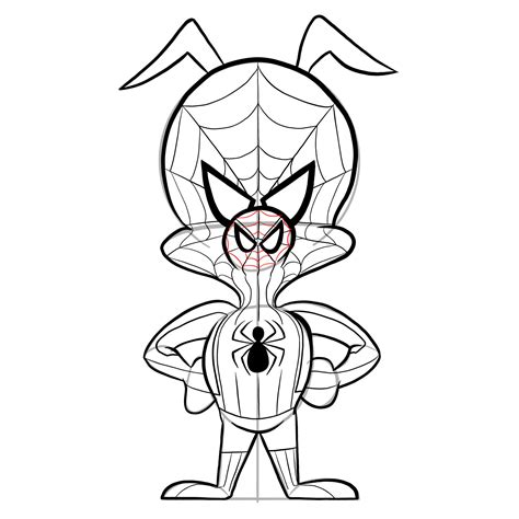 How To Draw Spider Ham Sketchok Easy Drawing Guides