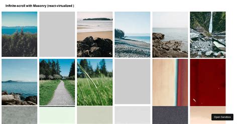 React Virtualized Infiniti Scroll Masonry Codesandbox