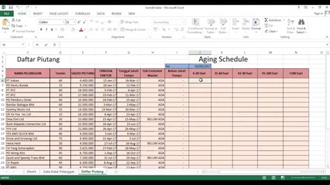 Cara Membuat Laporan Piutang Dengan Excel