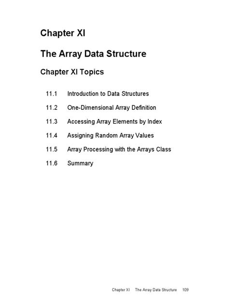 the array data structure chapter xi topics pdf array data structure data type