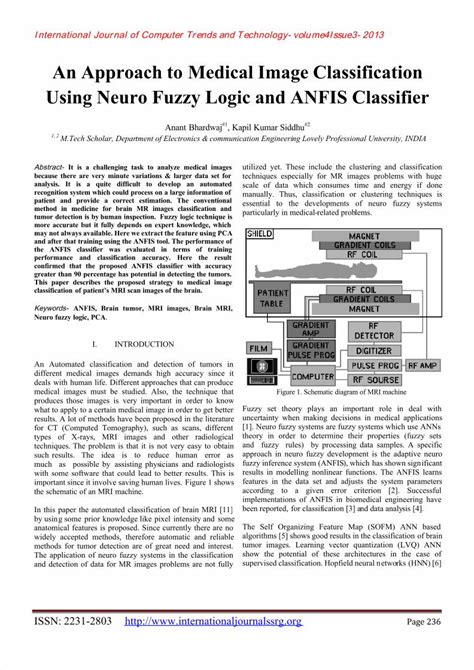 pdf an approach to medical image classification using neuro fuzzy logic and anfis classifier