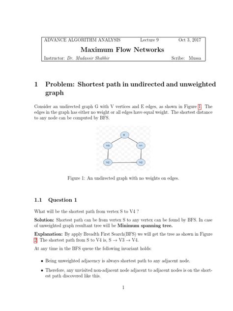 max flow lecture notes pdf vertex graph theory theoretical computer science