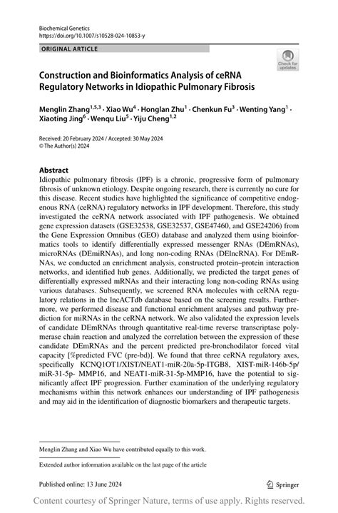 PDF Construction And Bioinformatics Analysis Of CeRNA Regulatory