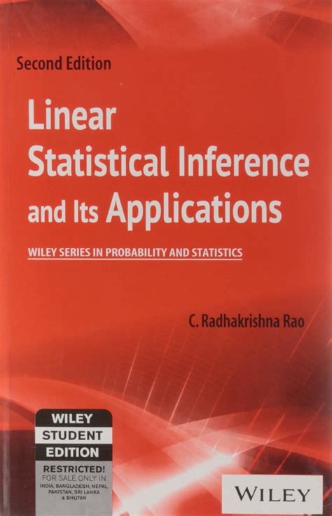 linear statistical inference and its applications wiley india 9788126523511 books