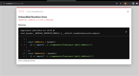 unhandled runtime error typeerror require e is not a function · issue 130 · developer dao dao