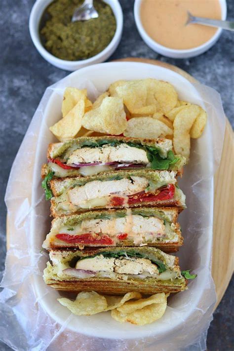 Grilled Chicken Pesto Panini Chicken Pesto Panini Recipe