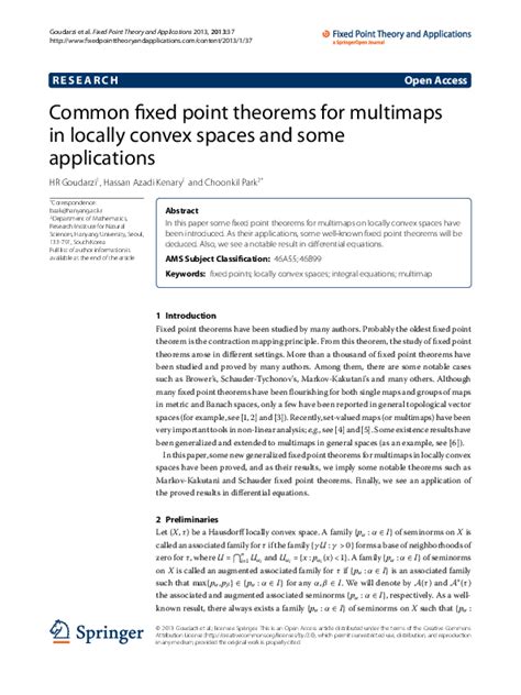 pdf common fixed point theorems for multimaps in locally convex spaces and some applications