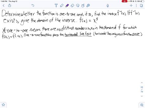 solved determine whether the given function has an inverse if an inverse exists give the