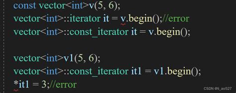 c 迭代器中的 iterator和const iterator const的迭代器 csdn博客