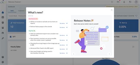Release Notes Popup Help Center