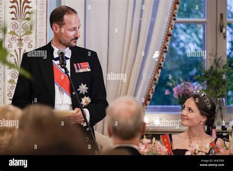Oslo 20220617 Crown Prince Haakon Gives A Speech During The Gala Dinner For Princess Ingrid