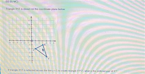 [solved] 02 01 mc triangle xyz is shown on the coordinate plane below 5 4 course hero