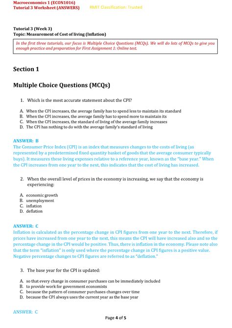 tutorial worksheet week 3 answers page 4 of 5 macroeconomics 1 econ1016 tutorial 3
