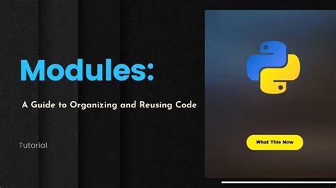 Python Modules A Guide To Organizing And Reusing Code