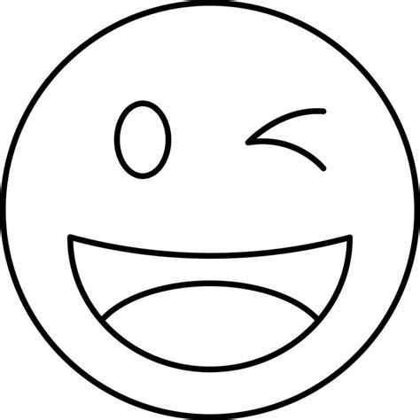 Winking Emoji Doodle Smiley Hand Draw Flat Vector Image 46 OFF