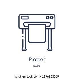 Linear Plotter Icon Electronics Outline Collection 스톡 벡터 로열티 프리 1296953269