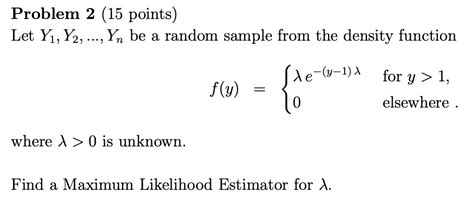 solved problem 2 15 points let y1 y2 … yn be a random
