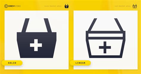 Basket Plus Icon Linear CoreUI Icons SVG JavaScript TypeScript Webfont