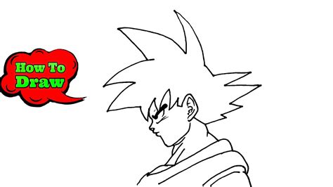 How To Draw Goku Side View Step By Step For Beginners Goku Drawing