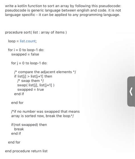 Solved Write A Kotlin Function To Sort An Array By Following