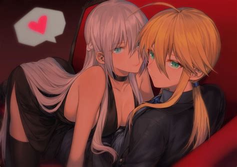 Rule 34 2girls Absurd Res Ahoge All Fours Aqua Eyes Artoria Pendragon Artoria Pendragon Fate