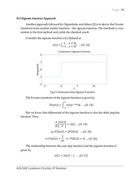 fourier transform of unit step function in matlab