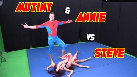 Mutiny And Annie Cruz Vs Steve Mixed Wrestling Annie Cruz Mutiny Steve Rogers
