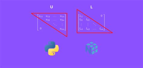 upper triangular and lower triangular matrix explained using python