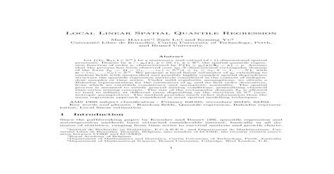 local linear spatial quantile regression [download pdf]