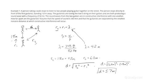 how to calculate path differences for constructive interference in sound waves physics