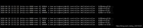 【spring】springboot 整合 log4j、logback框架，并部署到服务器 slf4j 同时存在log4j和logback csdn博客