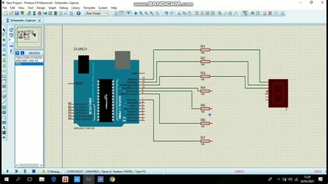 Simulasi 7 Segment Menggunakan Arduino Pada Aplikasi Proteus Youtube