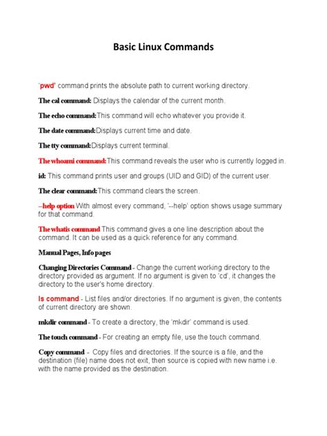 basic linux commands pdf computer file operating system families