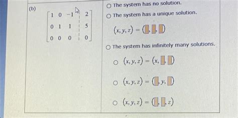 solved two augmented matrices for two linear systems in the