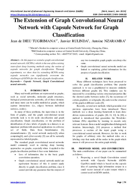 pdf the extension of graph convolutional neural network with capsule network for graph
