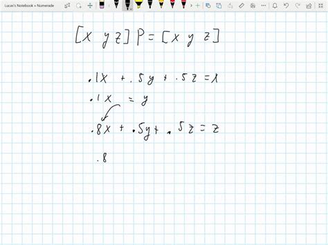 solved you are given a transition matrix p find the steady state distribution vector p [ 1