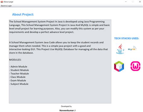 GitHub Naveenkumar J School Management System Using Java The School