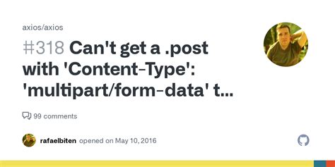 Can T Get A Post With Content Type Multipart Form Data To Work