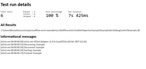 c generating html testresults with xunit stack overflow