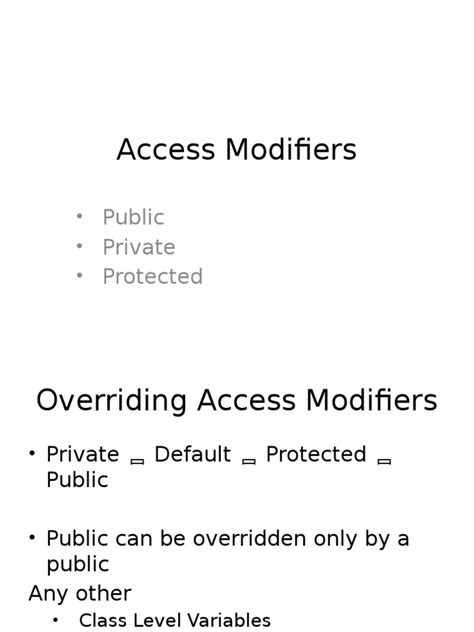 access modifiers pdf