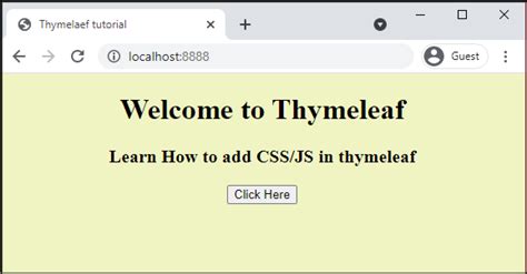 how to add css and js in thymeleaf in a spring boot project codebun